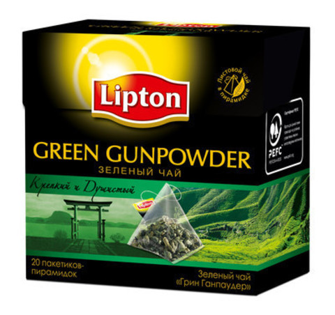 Чай lipton 1.8г*20шт green gunpowder зеленый - заказать доставку из ...